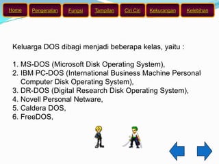 Presentasi DOS (Disk Operating System) | PPTX