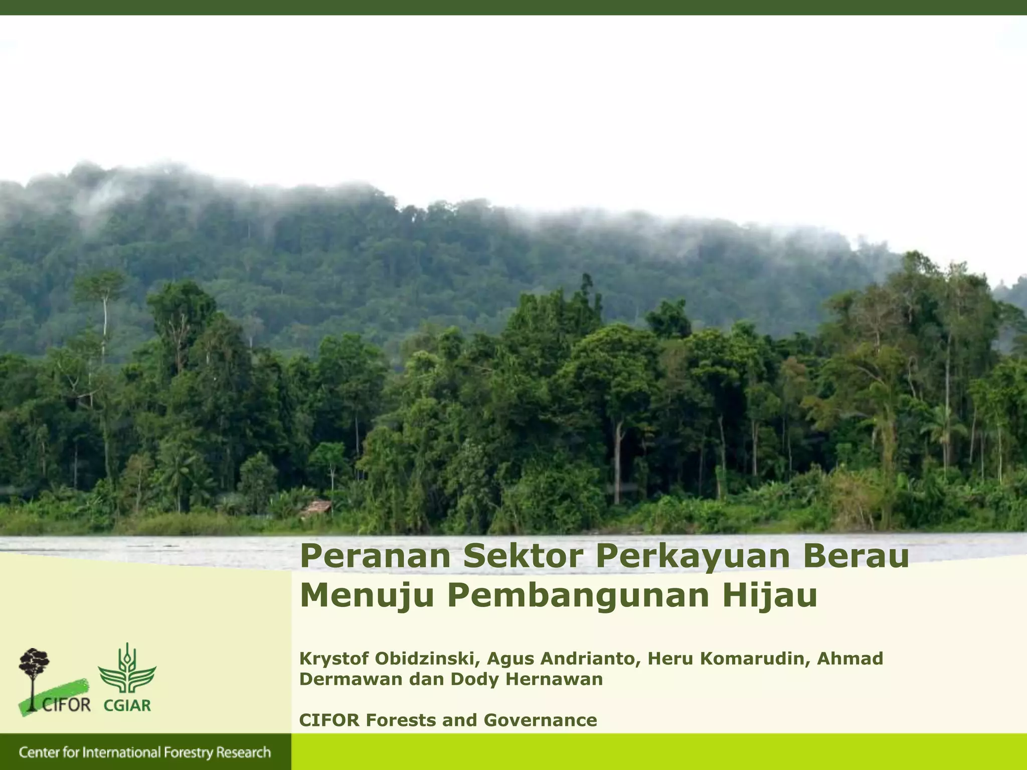 Peranan Sektor Perkayuan Berau Menuju Pembangunan Hijau | PPTX