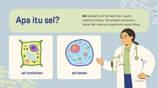 Presentasi Edukasi Menjelajahi Sel Secara Detail Gambaran Tangan Gaya ...