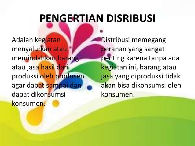 Presentasi ekonomi tentang distribusi | PPTX