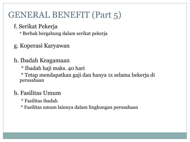 Presentasi Employee Benefit | PPT