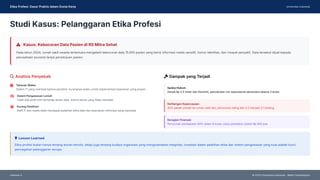 Presentasi Etika Profesi, Kasus dan Etika dalam berprofesi | PDF