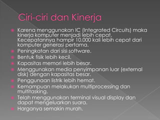 Perkembangan dan Kinerja Komputer | PPTX