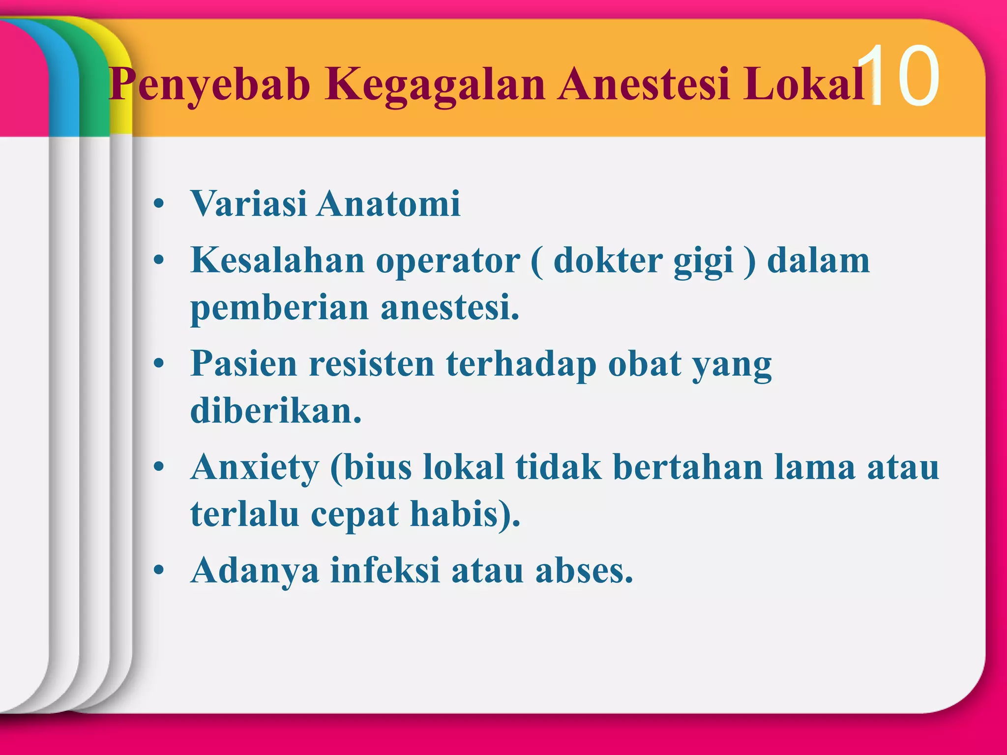 Presentasi farmakologi anestesi lokal | PPTX