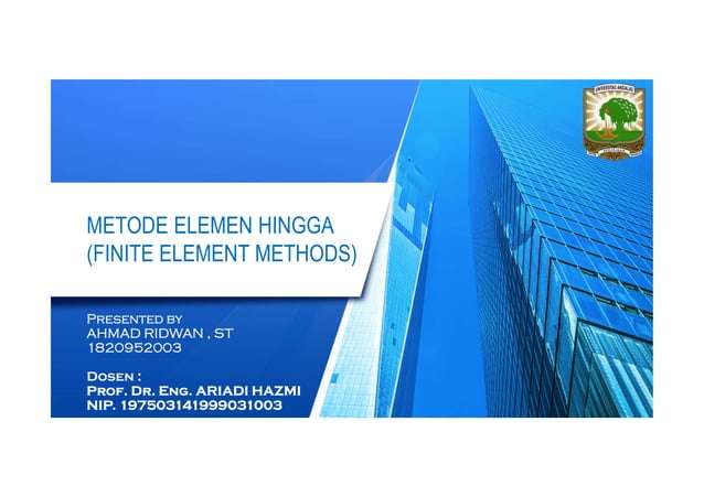 Finite Element Method (Metode Elemen Hingga) | PDF