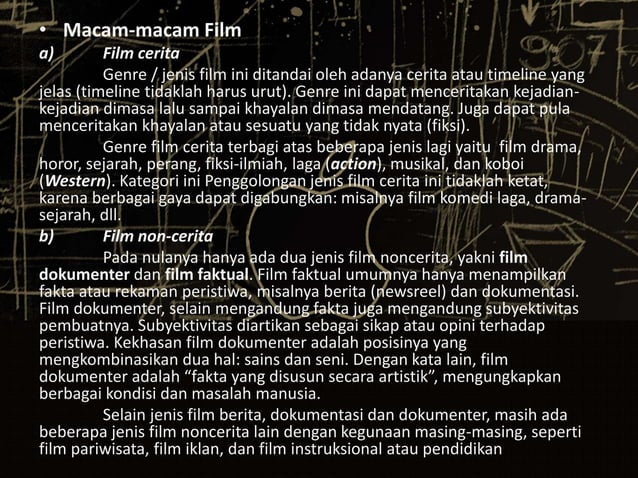 Pengertian Film dan penjelasannya | PPTX