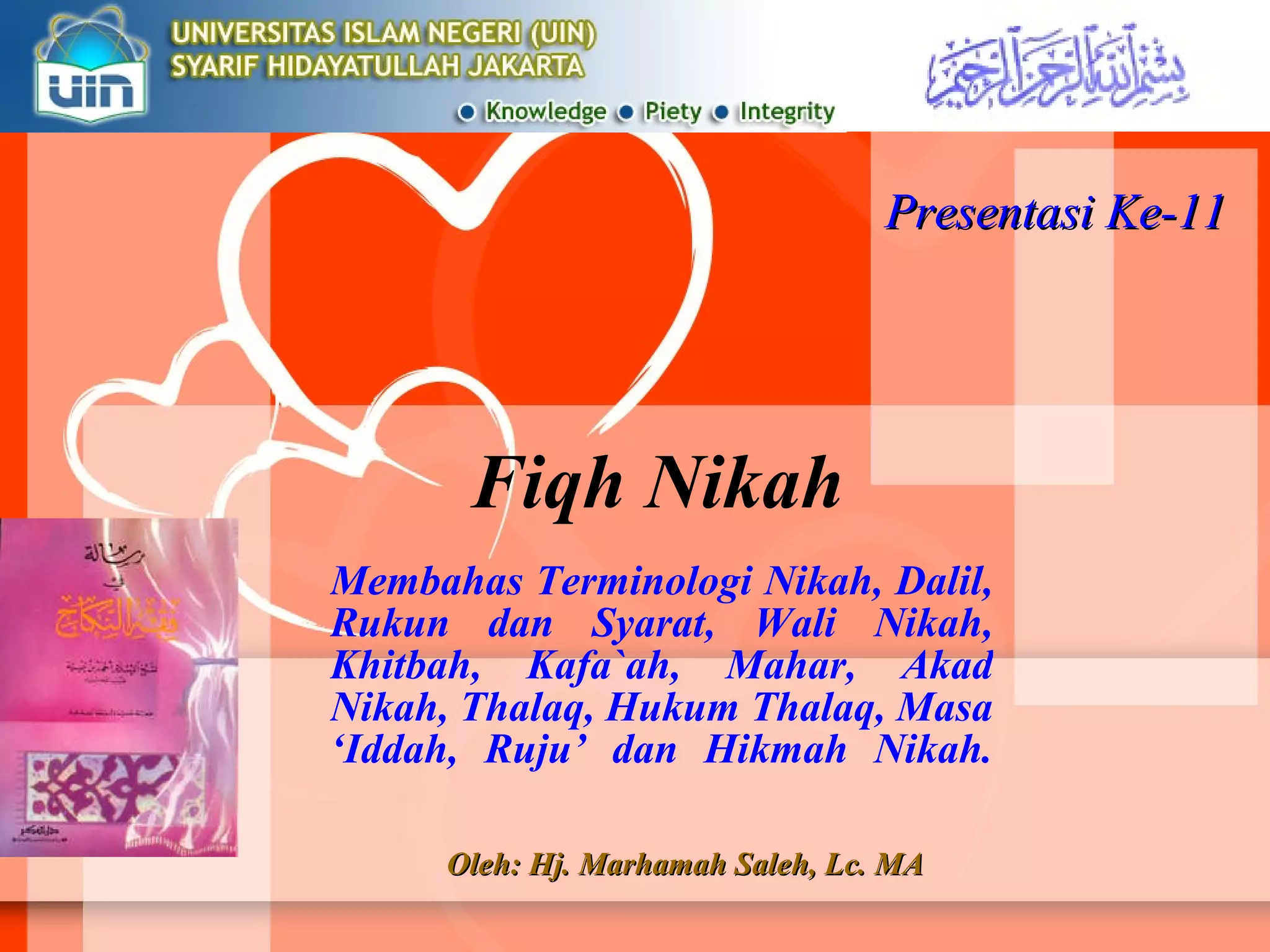 Presentasi Fiqh 11 (Nikah) | PPS