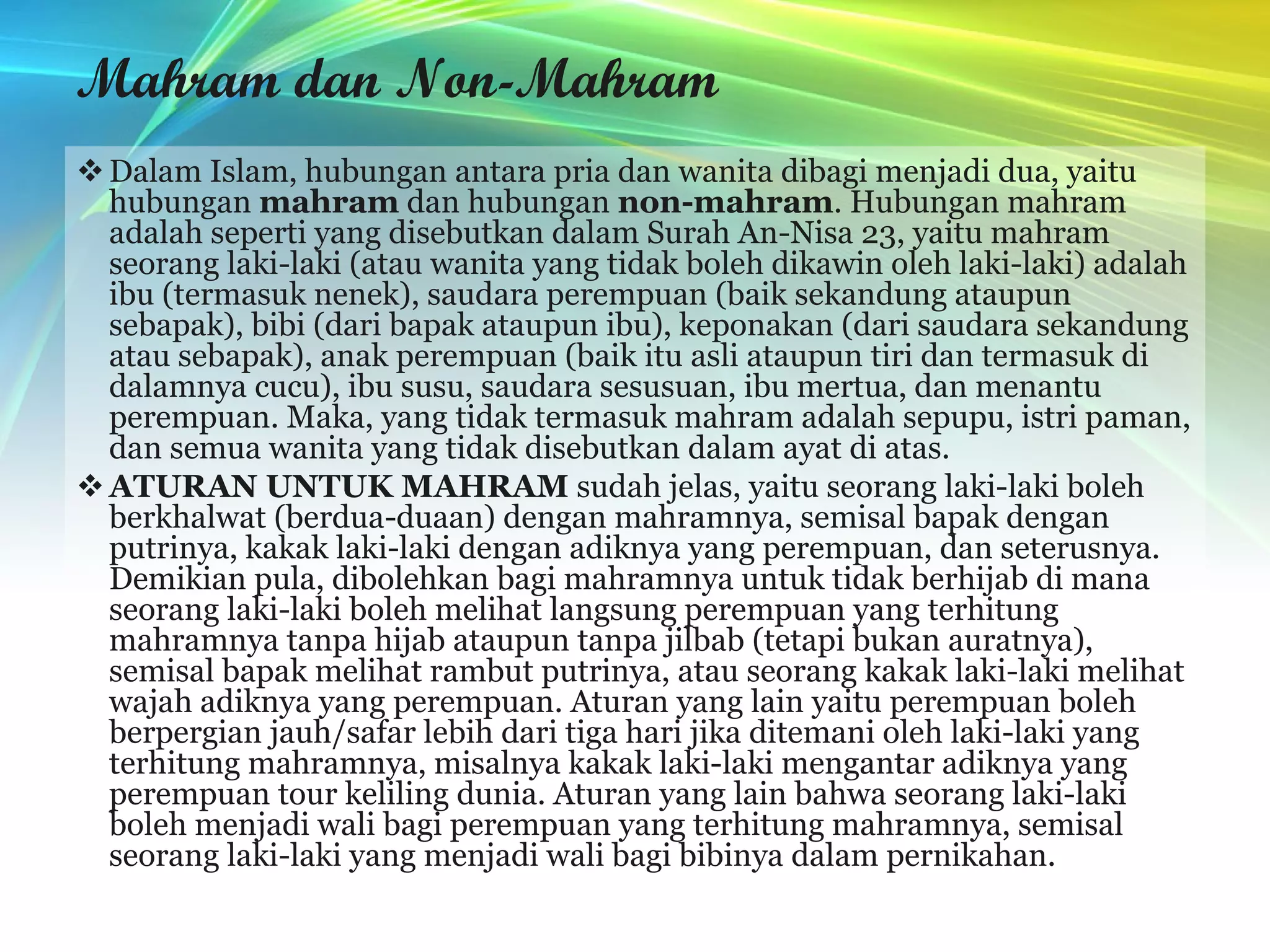 Presentasi fiqh pacaran | PPS