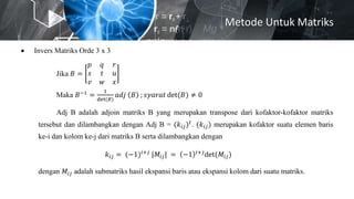 Presentasi fisika komputasi invers matrik gauss jordan dengan python | PPTX