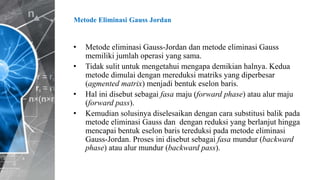 Presentasi fisika komputasi invers matrik gauss jordan dengan python | PPTX