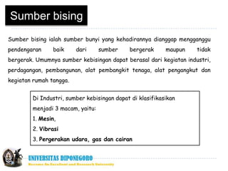 Presentasi fis ling kebisingan | PPTX