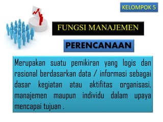 Presentasi fungsi manajemen | PPTX