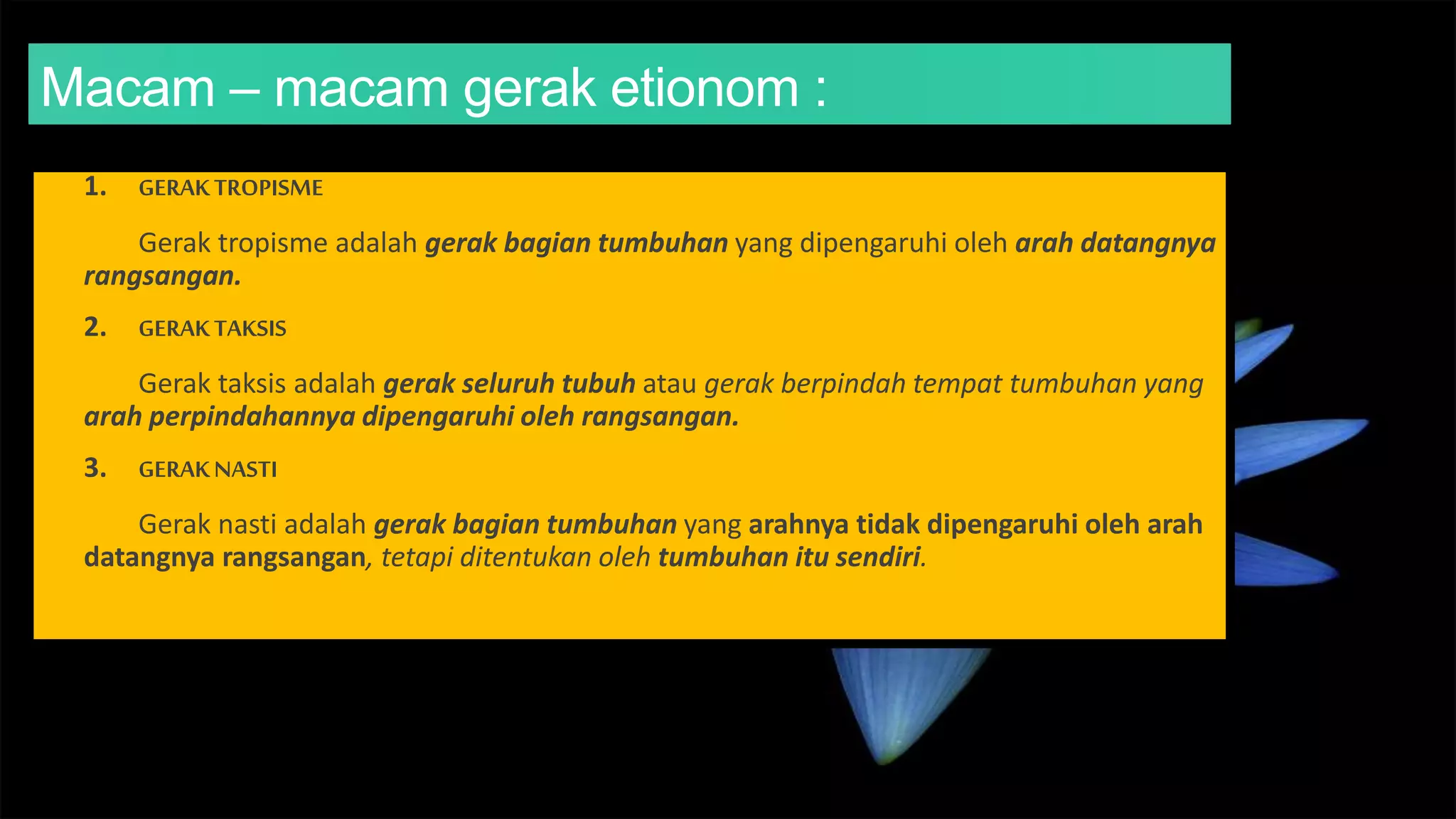 Biologi : GERAK PADA TUMBUHAN | PPTX