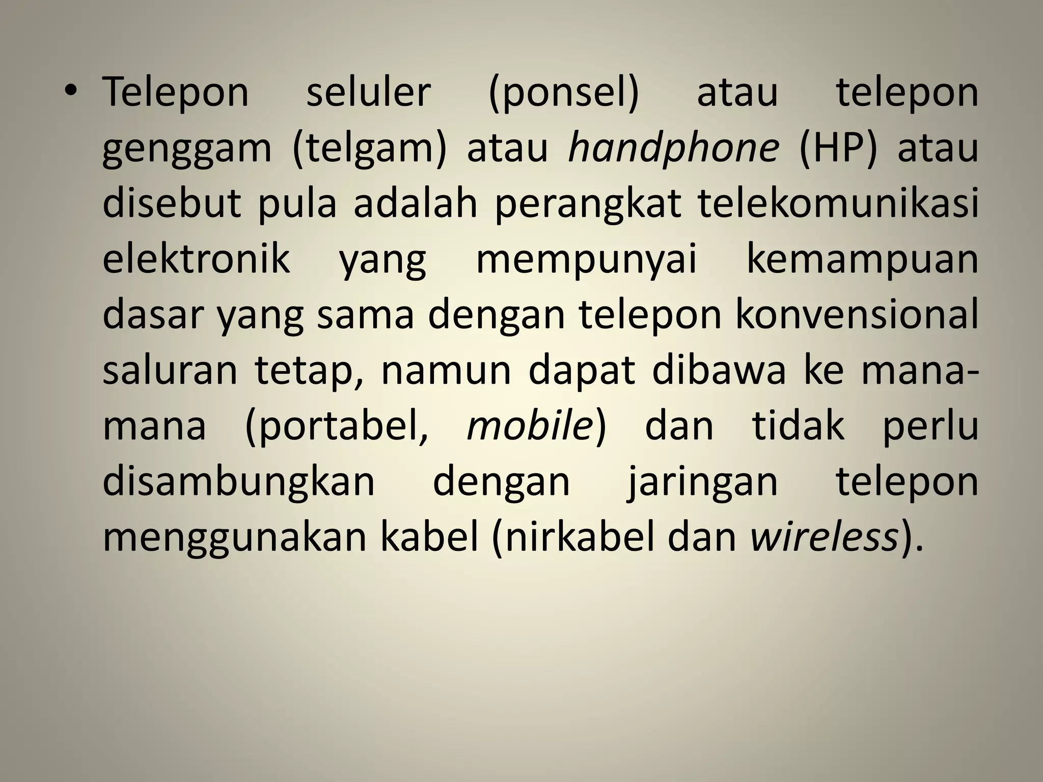 SEJARAH HANDPHONE | PPTX
