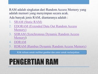 Presentasi Harddisk dan RAM | PPTX