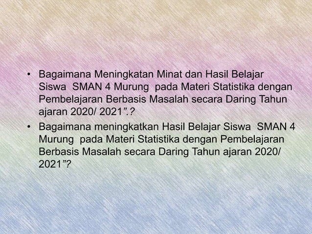 PRESENTASI HAsil kegiatan Penilaian Tindakan Kelas siklus 1ppt | PPT