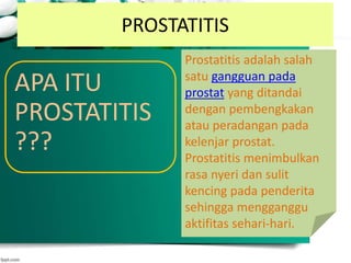 PENYAKIT PADA ORGAN REPRODUKSI (KISTA OVARIUM & PROSTATITIS) | PPTX
