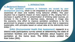 Environmental Health Risk Assessment (EHRA Bengkalis) | PPT