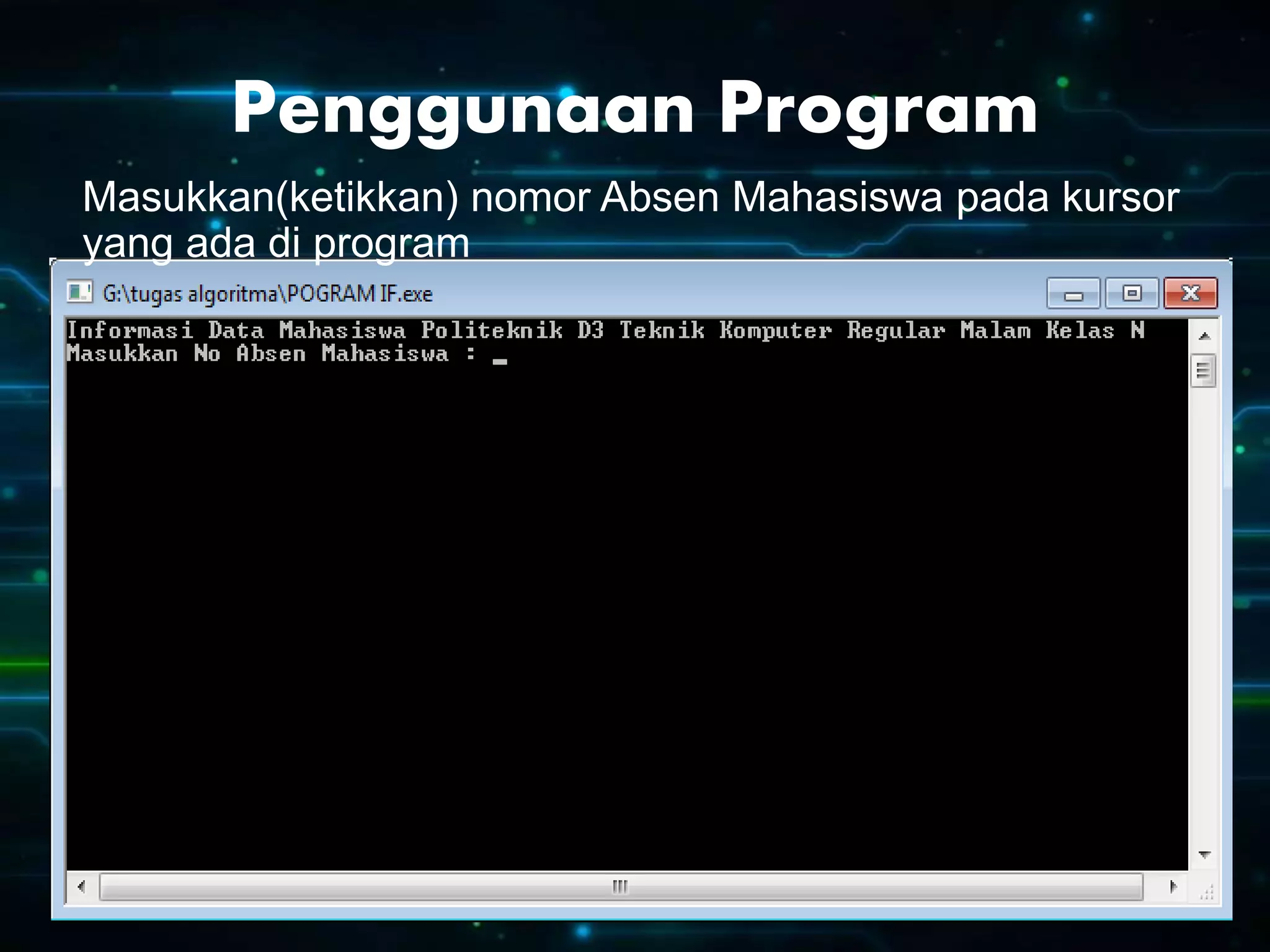 Contoh Presentasi ALgoritma Pemrograman Percabangan IF | PPT