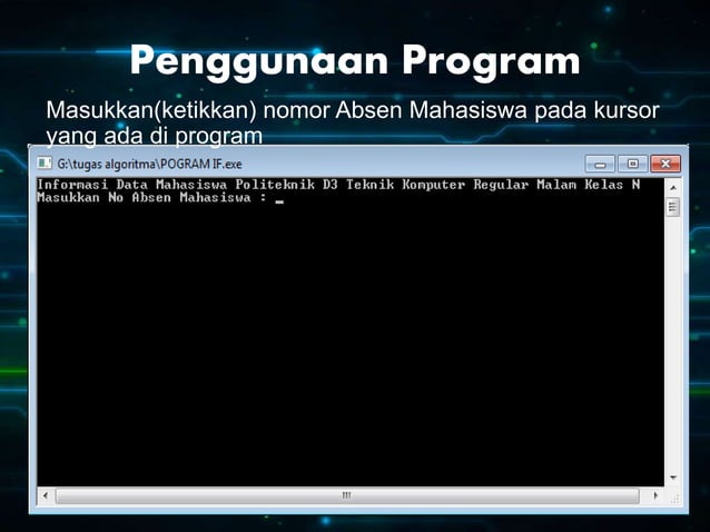 Contoh Presentasi ALgoritma Pemrograman Percabangan IF | PPSX