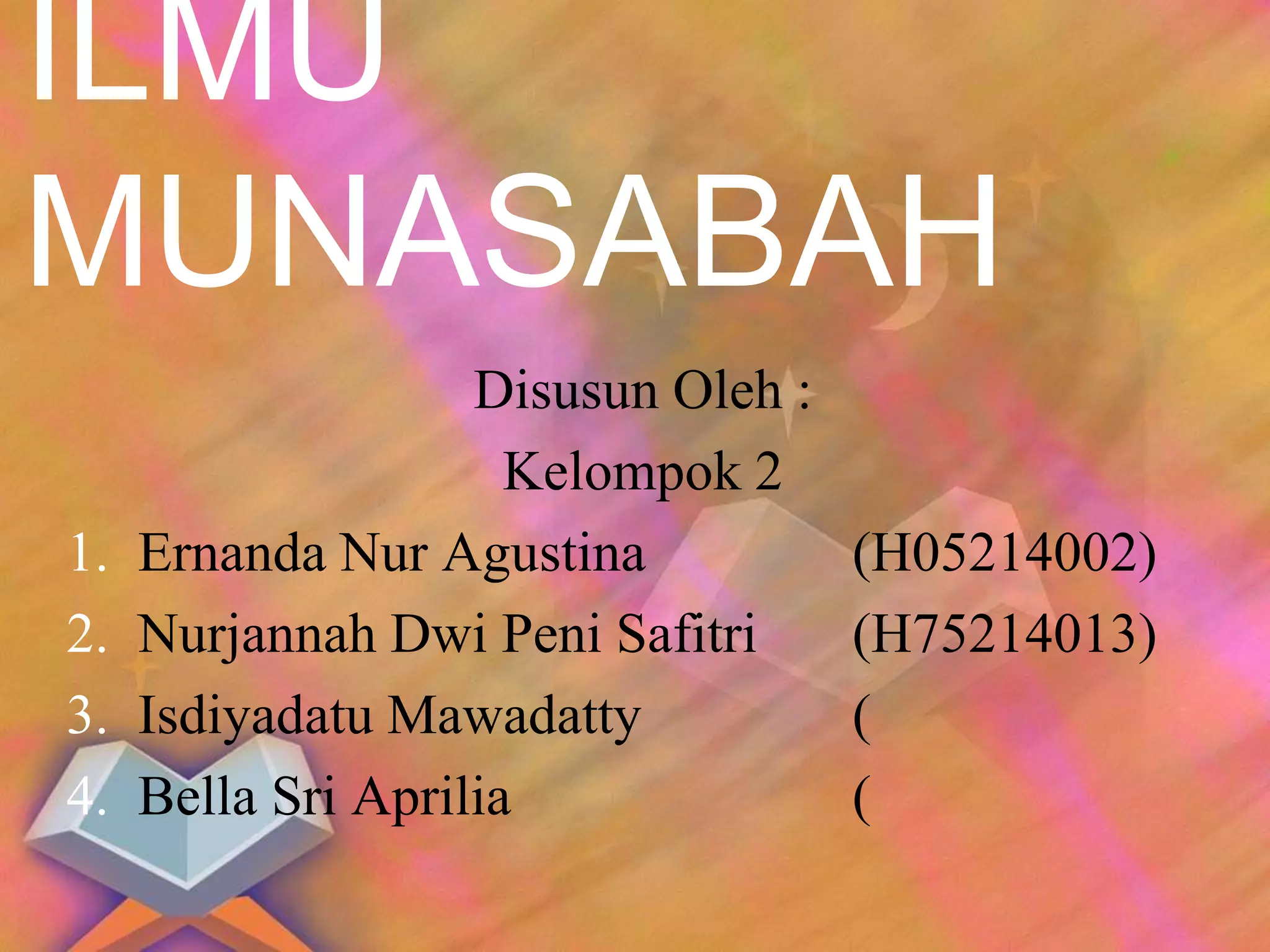 Presentasi ilmu munasabah bab 8 | PPTX