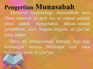 Presentasi ilmu munasabah bab 8 | PPTX