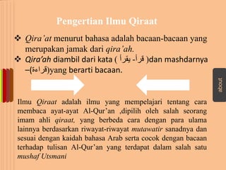 materi presentasi ilmu qiraat - hukum ekonomi syariah - uin sunan ampel ...