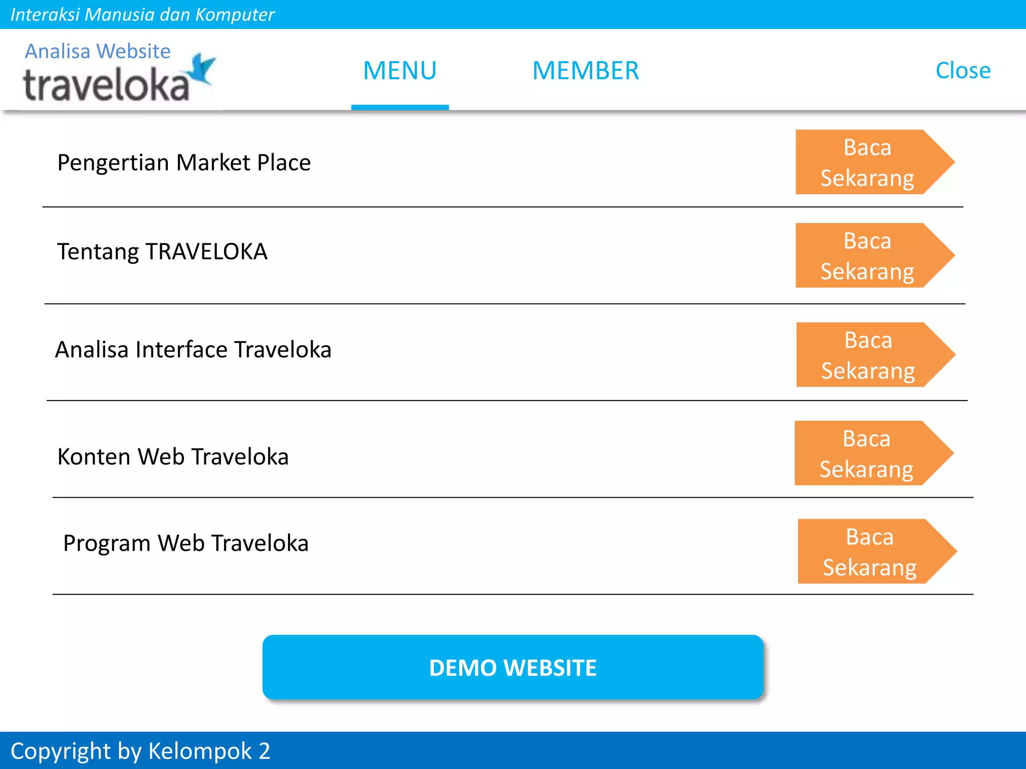 Analisa website Traveloka - Tugas IMK | PPTX