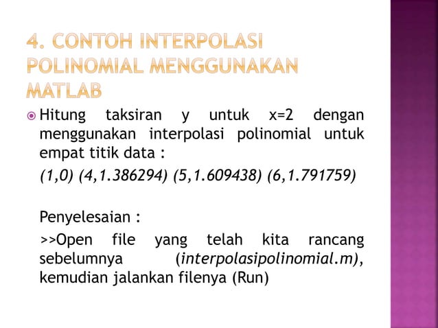 Presentasi interpolasi polinomial | PPTX