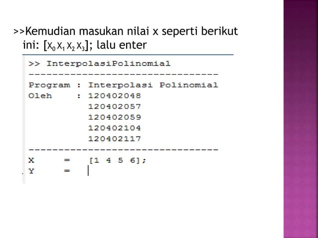 Presentasi interpolasi polinomial | PPTX