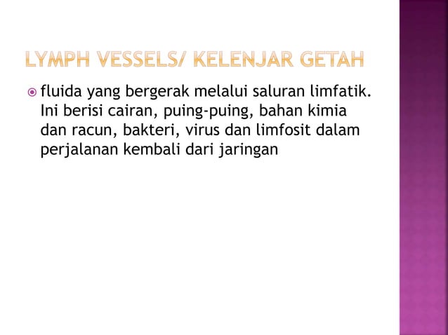 Presentasi IPA Kelompok 3 Sistem Kelenjar Limfe dan Peredaran Darah | PPT