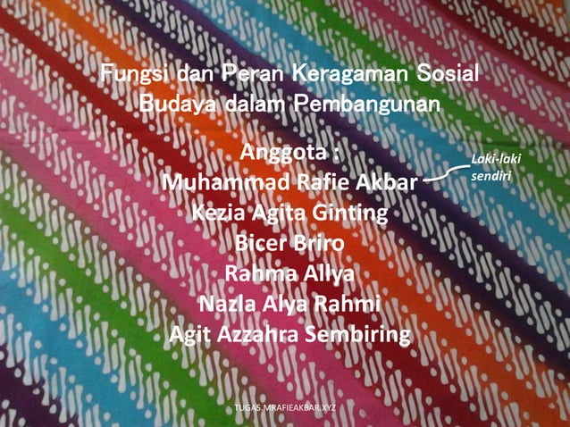 Fungsi dan Peran Keragaman Sosial Budaya dalam Pembangunan | PPTX
