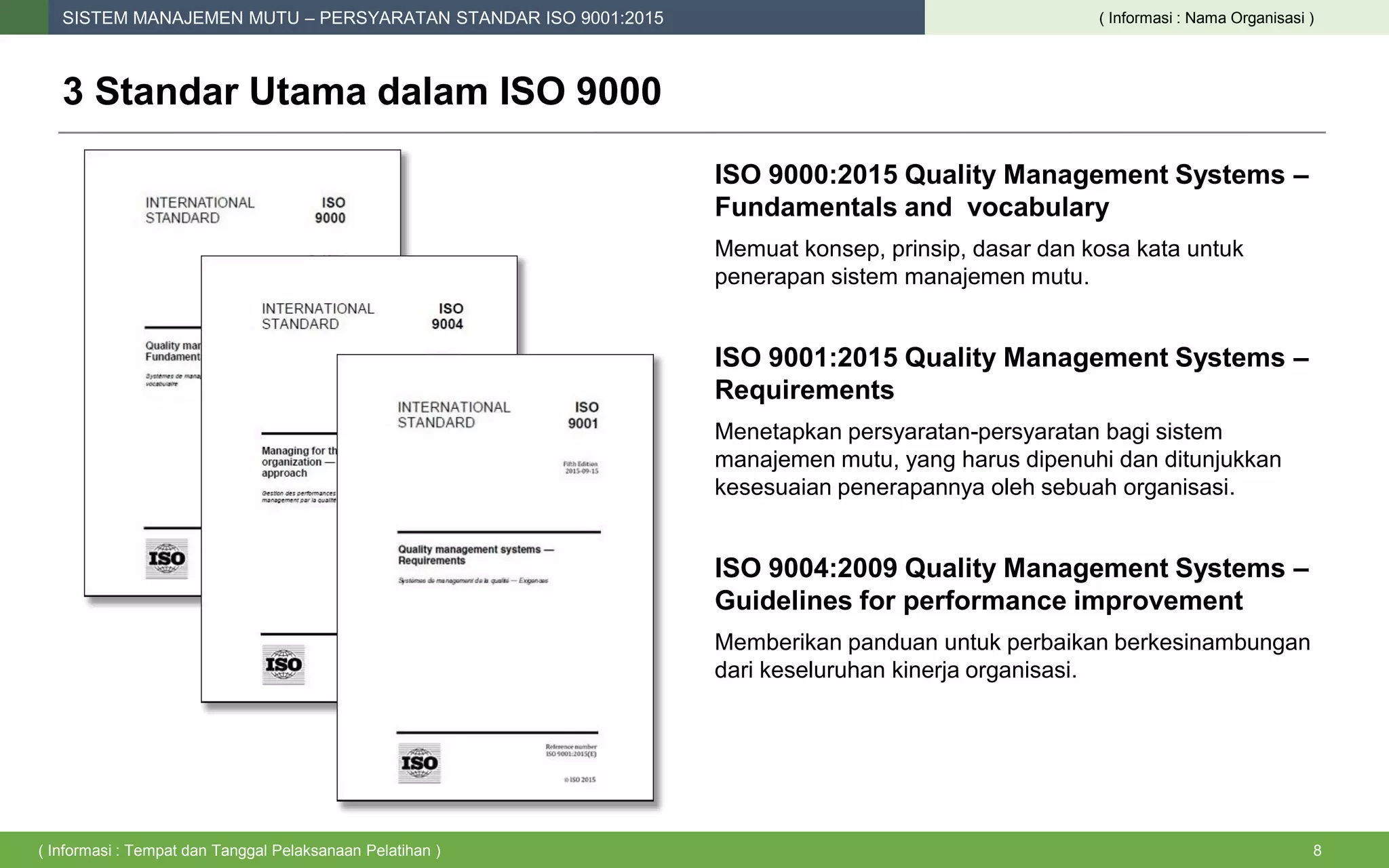 Presentasi iso 9001 2015 pendahuluan | PDF