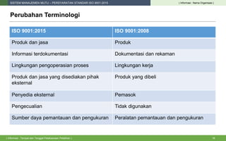 Presentasi iso 9001 2015 pendahuluan | PDF