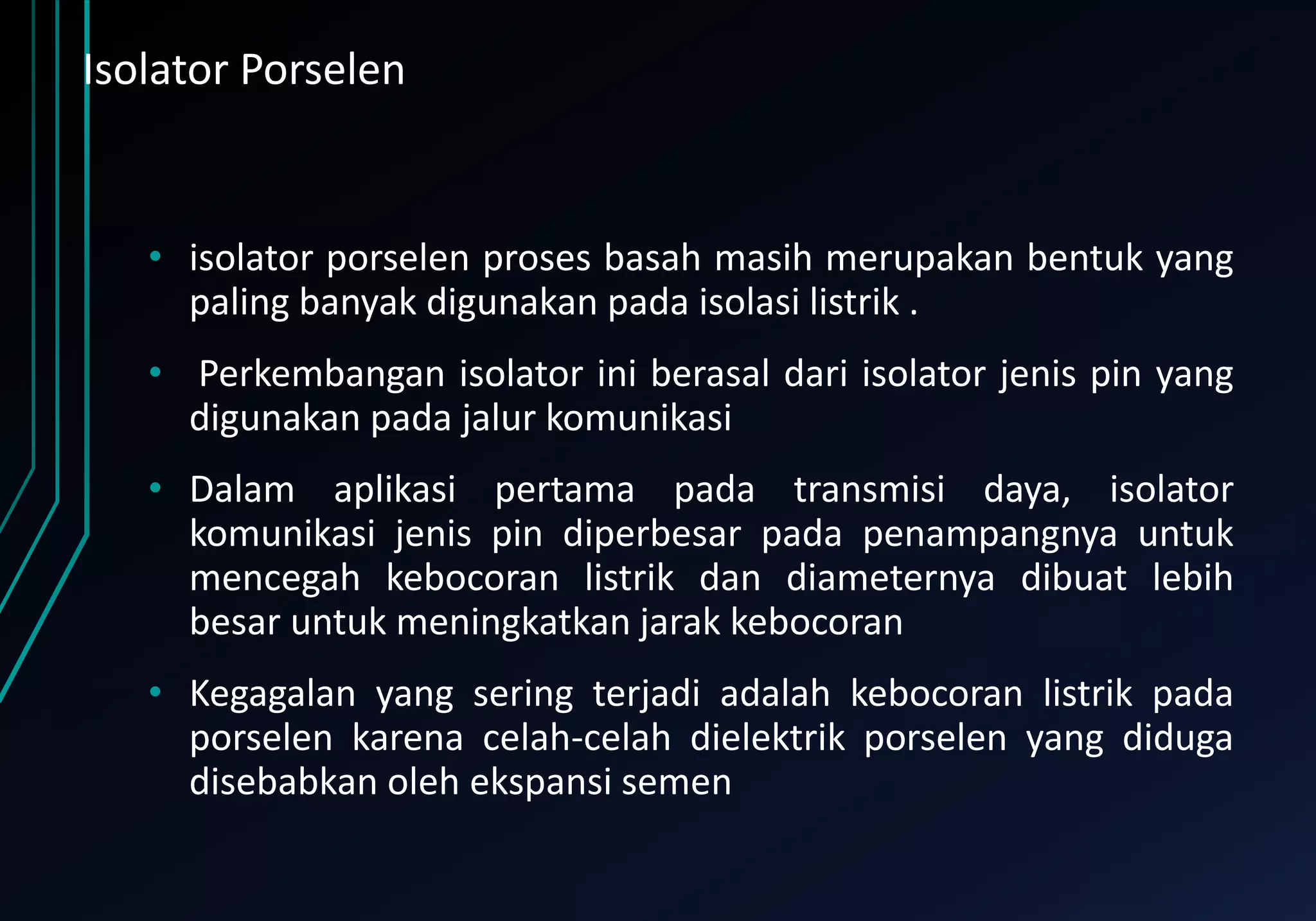 Isolasi Tegangan Tinggi | PPTX