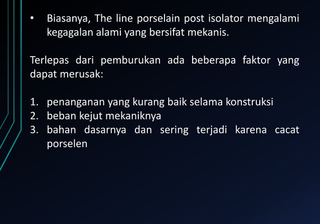 Isolasi Tegangan Tinggi | PPTX