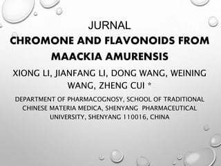 Presentasi isolasi senyawa kromon | PPTX