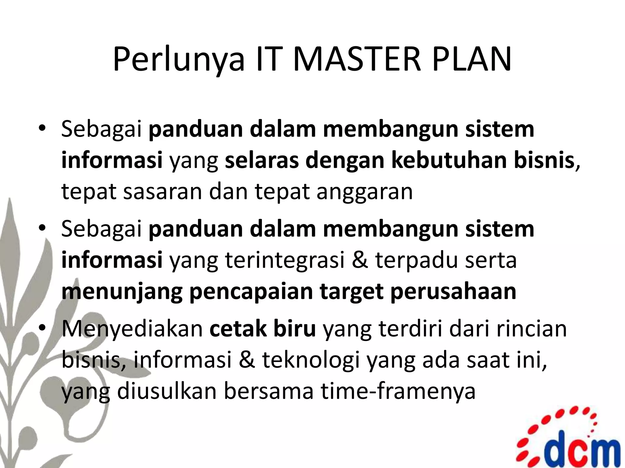 Presentasi IT Master Plan | PPTX