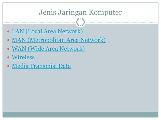 Presentasi jaringan dasar | PPTX