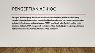 Jaringan Wireless Ad-Hoc | PPT