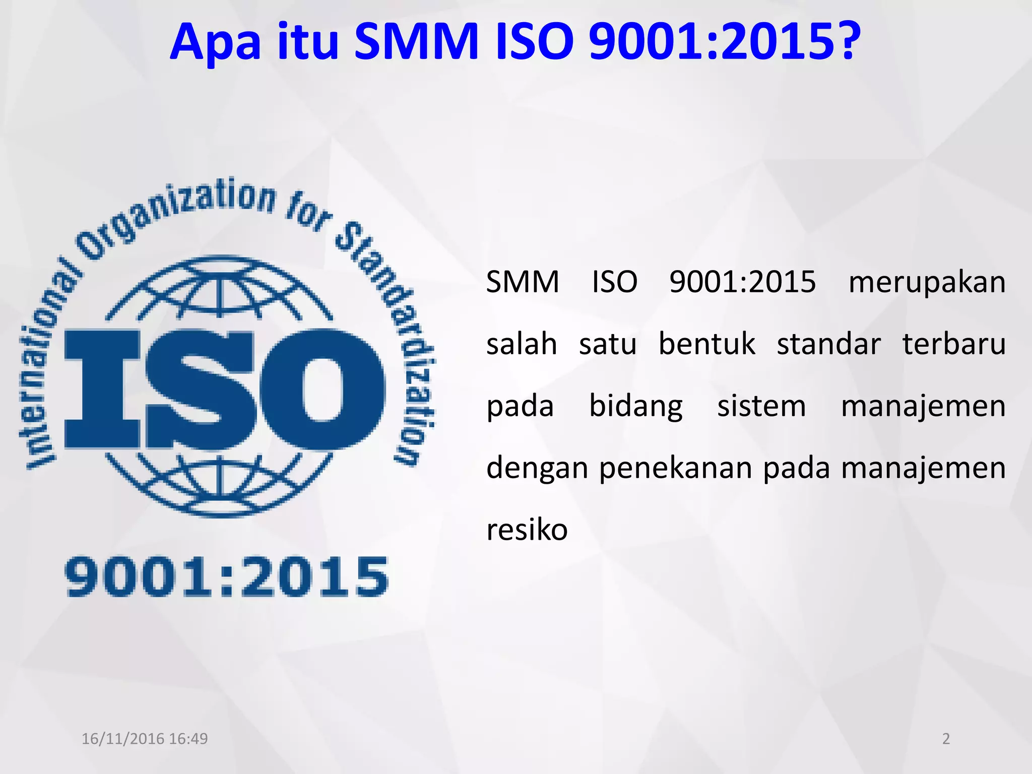 Sistem Manajemen Mutu ISO 9001:2015 | PDF