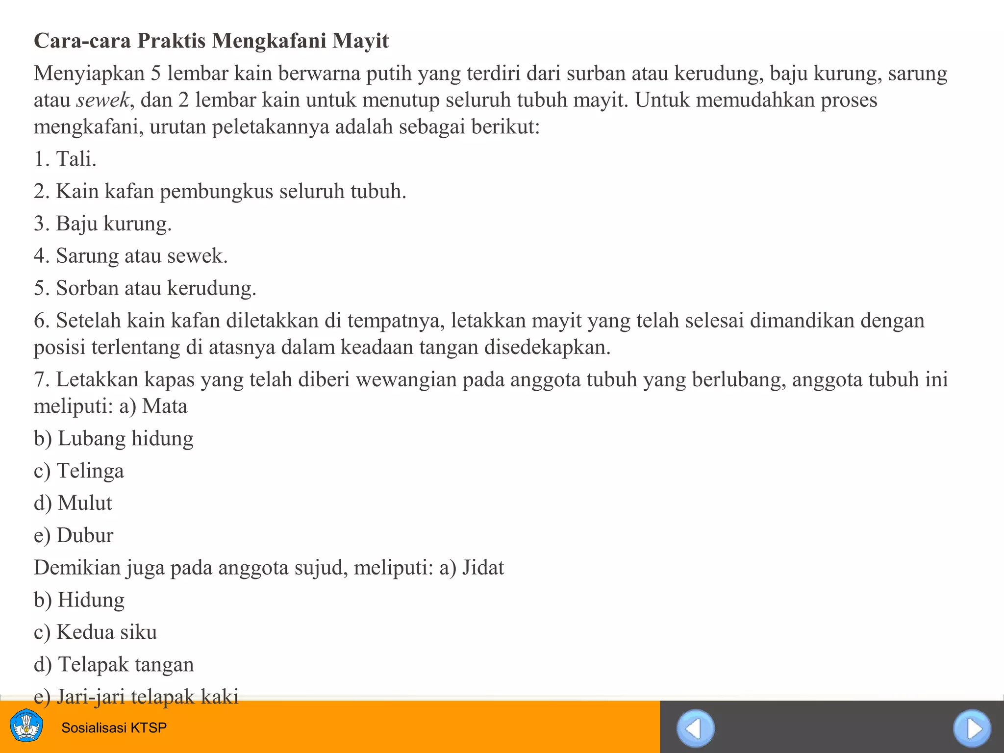 Presentasi materi merawat jenazah | PPT