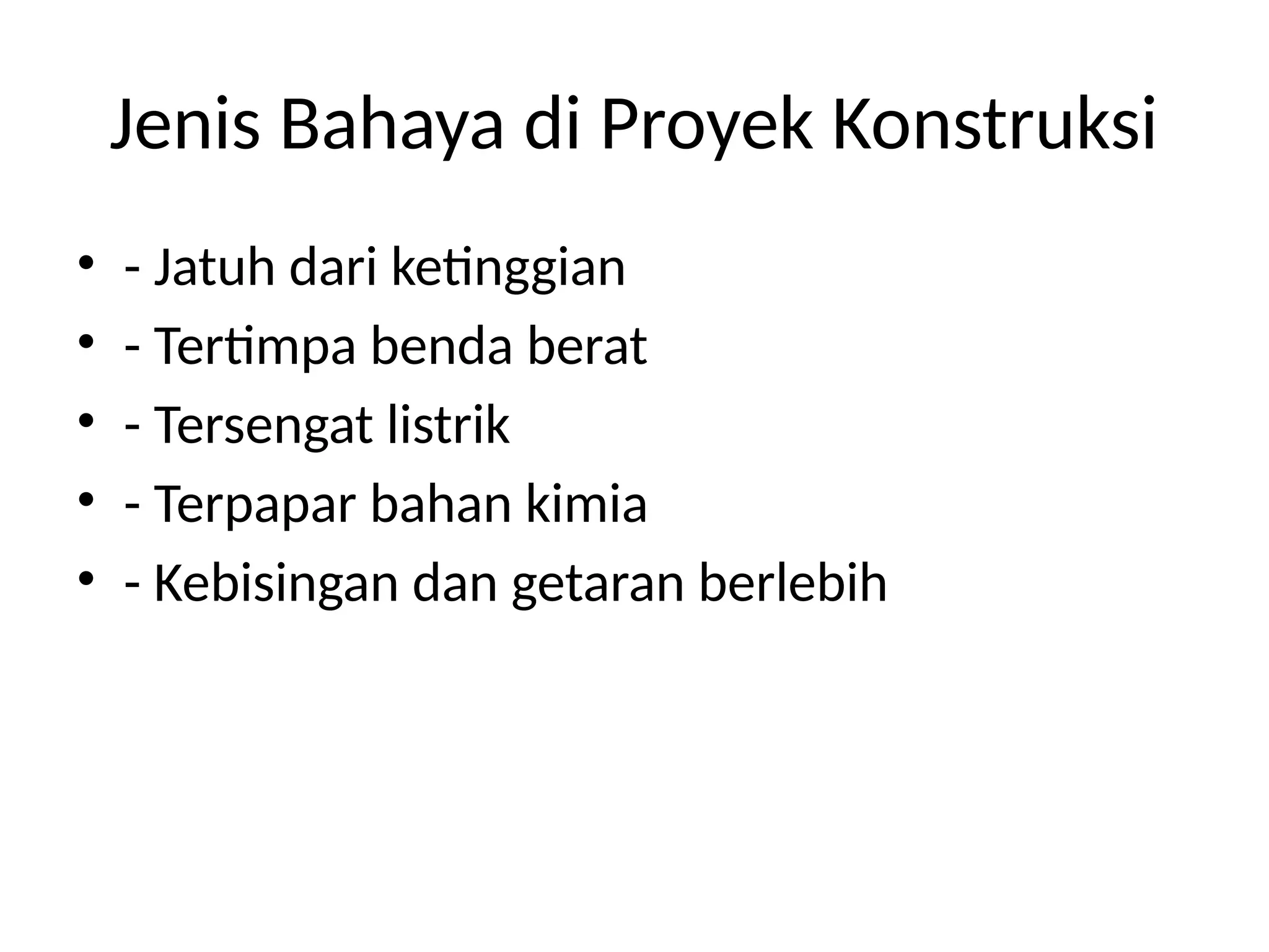 Penerapan K3 dalam bidang Proyek Konstruksi | PPTX