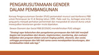 Presentasi Pengarus Utamaan Gender | PPTX