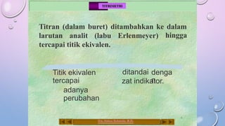 analisis titrimetri (kimia analisi dasar) | PPTX