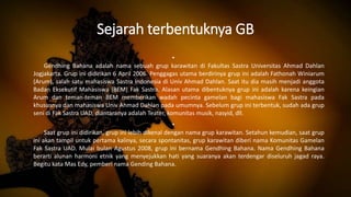 Komunitas Gamelan Gendhing Bahana | PPT