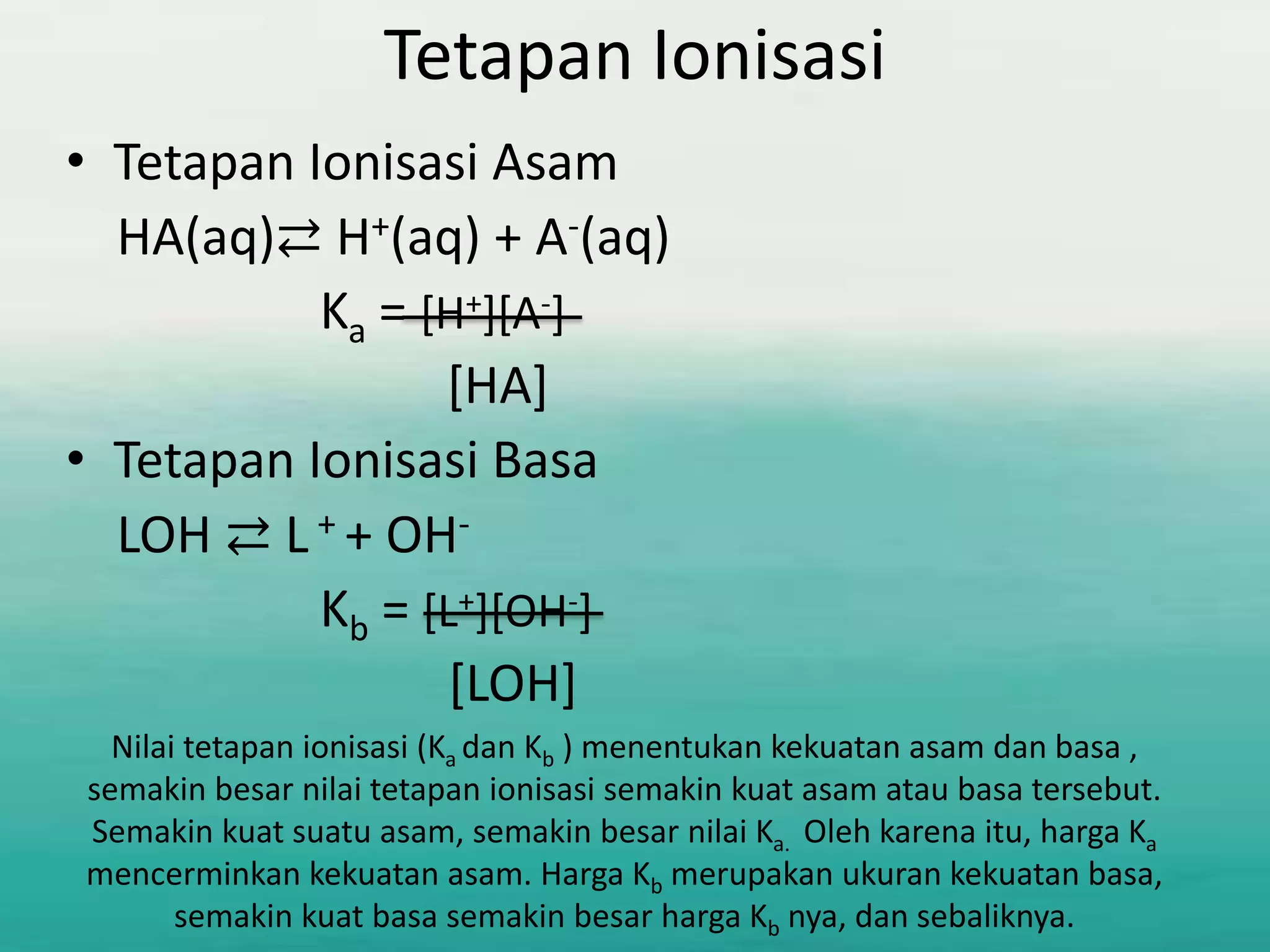 Kekuatan Asam Basa dan pH Larutan (Kimia Kelas XI) | PPTX