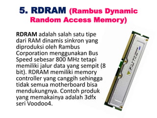 Memori Internal : RAM dan ROM | PPTX