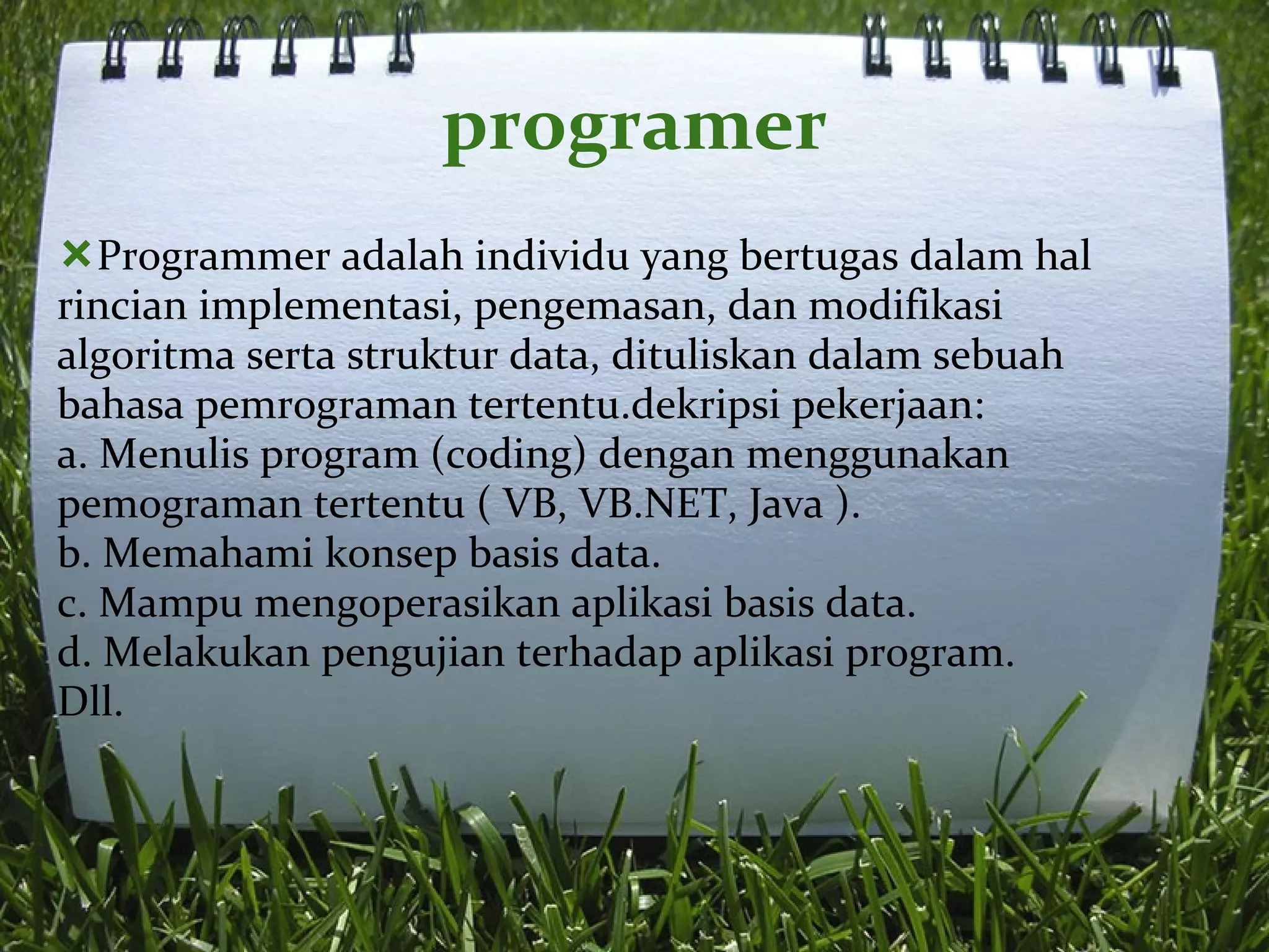 Presentasi kelompok 1 etika programer | PPT
