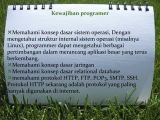 Presentasi kelompok 1 etika programer | PPT
